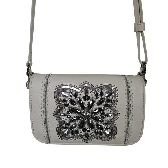 Brighton | Bags | Brighton Anju Jeweled Beaded Flap Mini Shoulder Bag ...